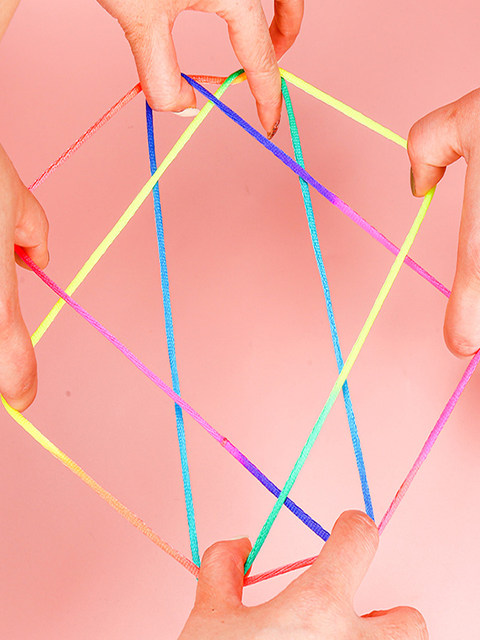 Special Rope for Children's Flower Skipping Rope, Rubber Band, Rainbow ...