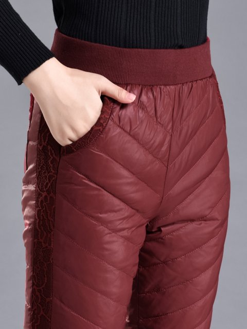 Off-season broken-size white duck down pants for women wearing lace ...