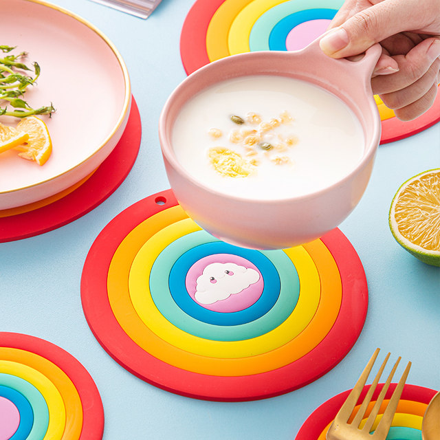 Rainbow Heat Insulation Pad Creative Pot Mat Place Mat Plate Mat ...