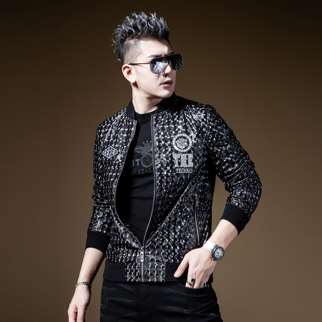 ZOUK high-end jacket men's light luxury American jacket baseball ...