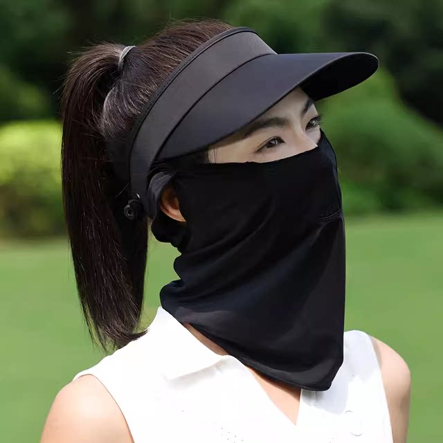 Exported Korean golf sun protection mask ice silk sun protection face ...