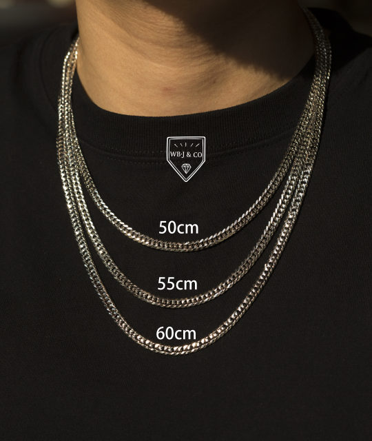 Wbj jewelry 5mm Cuba collar chain hiphop necklace sterling silver 925 Cuban collar multi ...