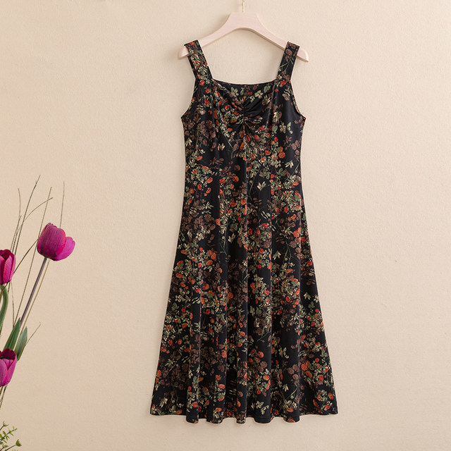 Floral suspender skirt for women in summer, waist slimming inner skirt ...