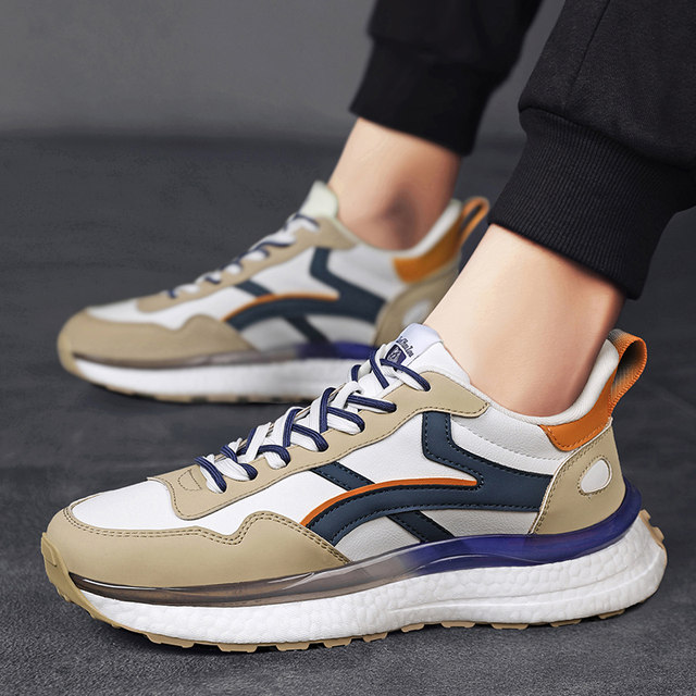 Spring trendy sports shoes for men 2025 new genuine leather popcorn ...