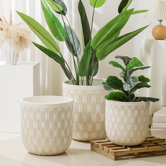 Light luxury high -quality relief magnesium mud flower basin large ...