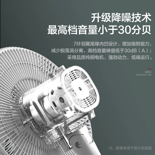 Gree/Gree electric fan household fan floor fan dormitory 7 blades ...