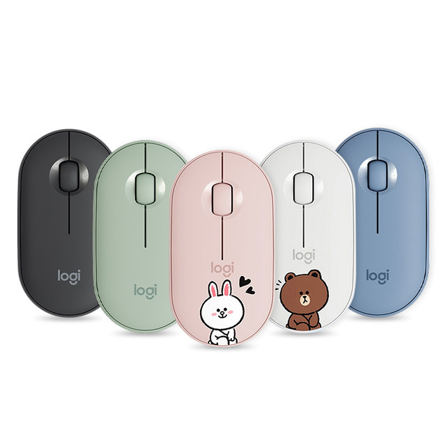 Unpacking Logitech Pebble Mouse Wireless Bluetooth Mute Thin Light ...