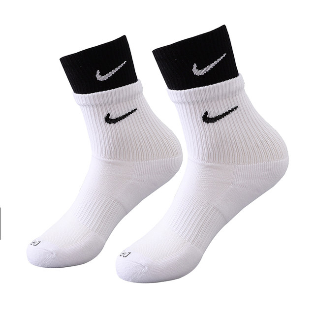 Nike Nike socks double layer men's and women's same style mid-high fake ...