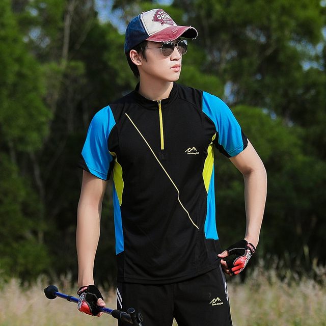 Outdoor quick-drying clothing men's short-sleeved sports T-shirt hiking ...