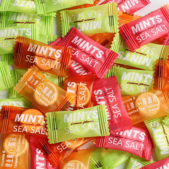 Ai Jialai sea salt mint candy sugar-free fresh breath vitamin c ...