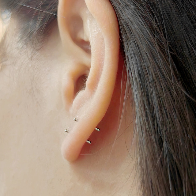 99 sterling silver ear sticks for ear piercing, full silver earrings ...