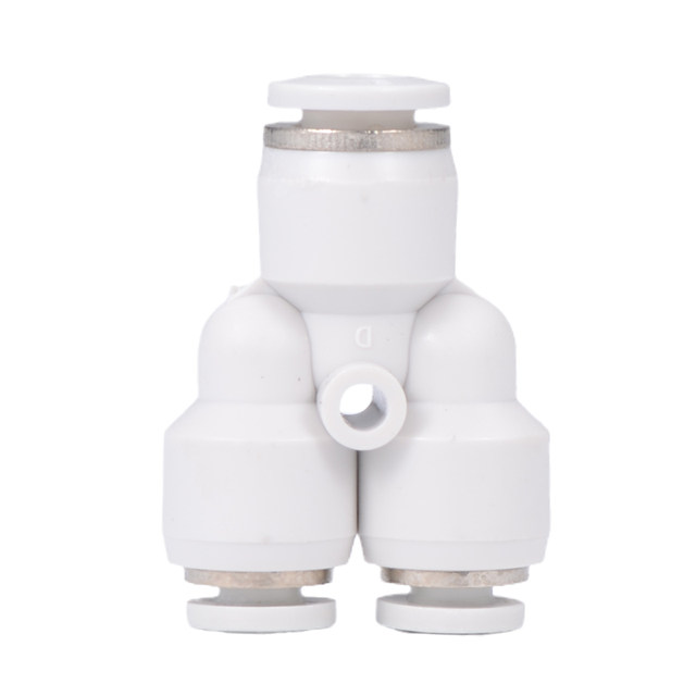 White quick connector PE/PEG/PY/PW three-way variable diameter T-type/Y ...
