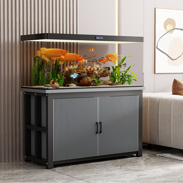Household fish tank cabinet with door fish tank storage cabinet storage ...