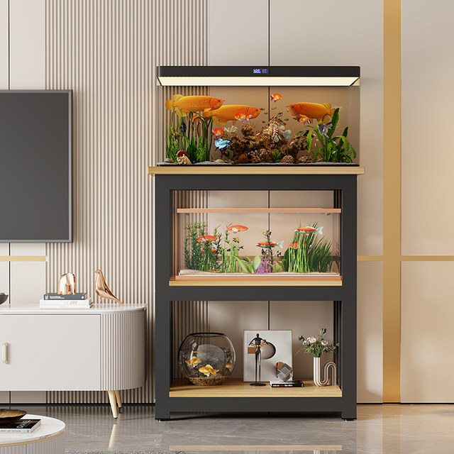 Simple household iron fish tank rack base cabinet living room aquarium ...
