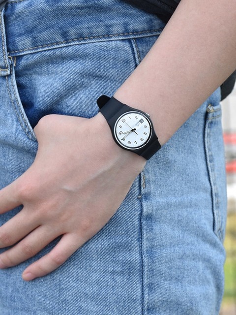 Swatch Swatch Swiss Men's and Women's Watch Simple Luminous Junior High ...