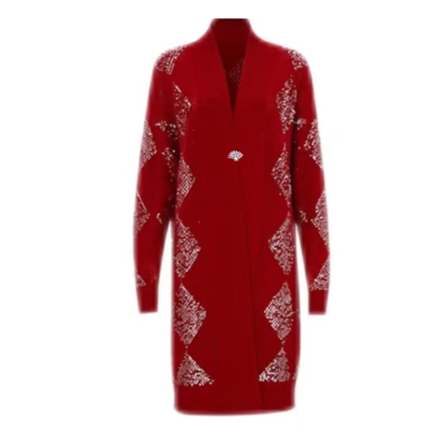 Ma Li Spring Festival Gala The same red sweater top sequins knitted ...