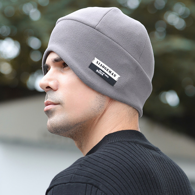 Ear protection sports hat men's winter fleece warm and thickened ...