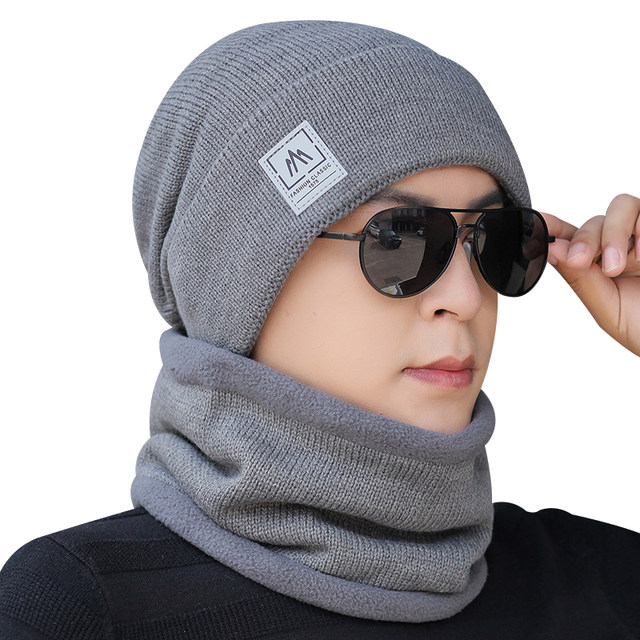 Velvet and thickened] Cycling motorcycle neck scarf hat, winter warm ...