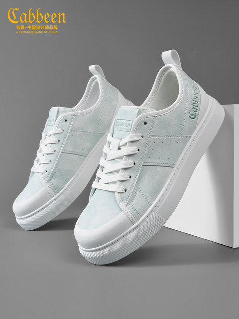 Cabbeen/Cabbeen official authentic autumn 2025 new casual white shoes men's fashionable single ...