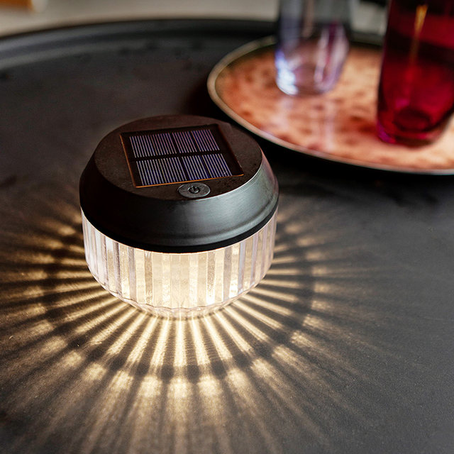 UME Solar Camping Table Lamp Outdoor Waterproof Night Light Crystal ...