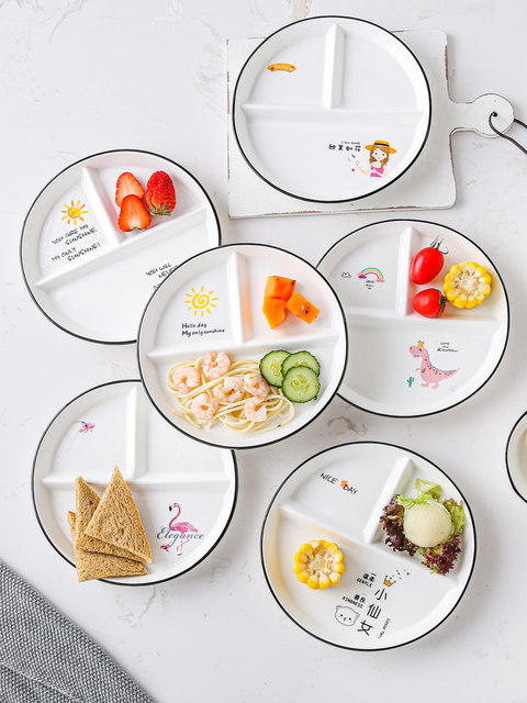 Divided 211 fat-reducing meal plates for household partition breakfast ...