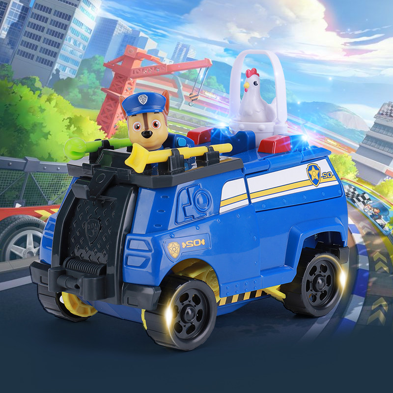 Paw Patrol Toy Archie Furry Dog Paw Rescue Transformation Car Full Set ...