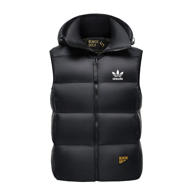 Kevin clover black gold down vest male winter white duck down new trend ...