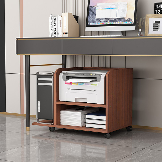 Xinhuisheng tables under the printing machine, the shelf document ...