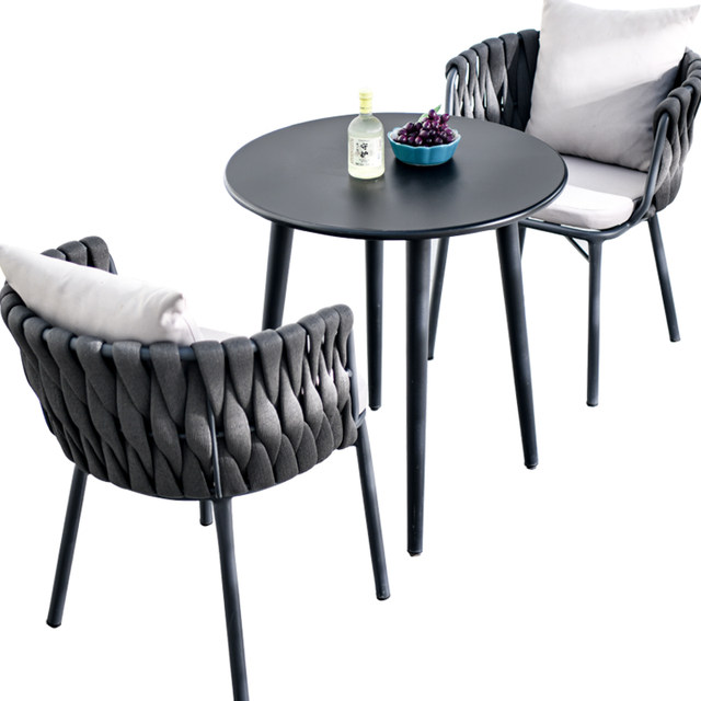 Mojia Balcony Rattan Chair Three-piece Set Nordic Light Luxury Internet ...