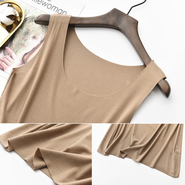 Threaded modal vest women's summer outer wear thin cotton short straps ...