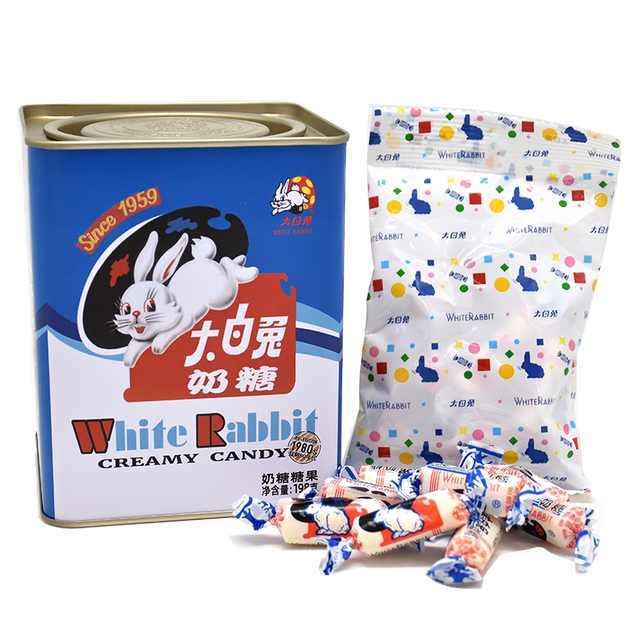 White Rabbit Milk Candy 198g Retro Tinned Original Milk Candy Wedding ...