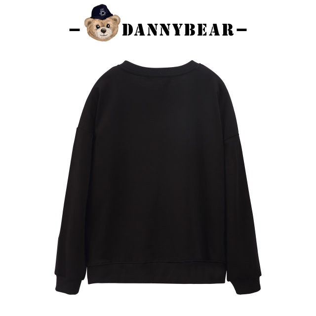 Dannybear fashion leisure wild bear men and women round neck sweater loose sweater