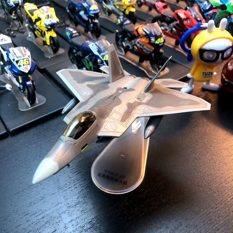 Alloy F22 Raptor Stealth Fighter Metal Model with Landing Gear ...
