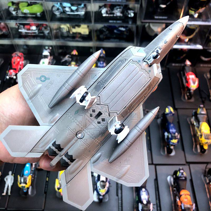 Alloy F22 Raptor Stealth Fighter Metal Model with Landing Gear ...