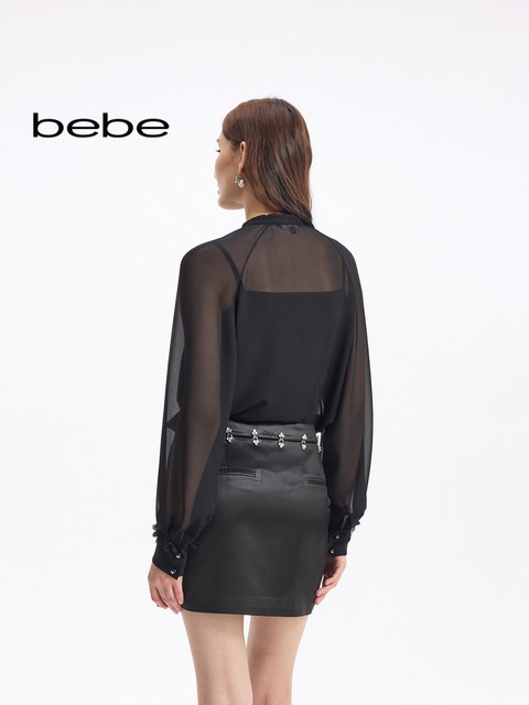 bebe autumn series ladies' temperament loose hang shirt top 360104