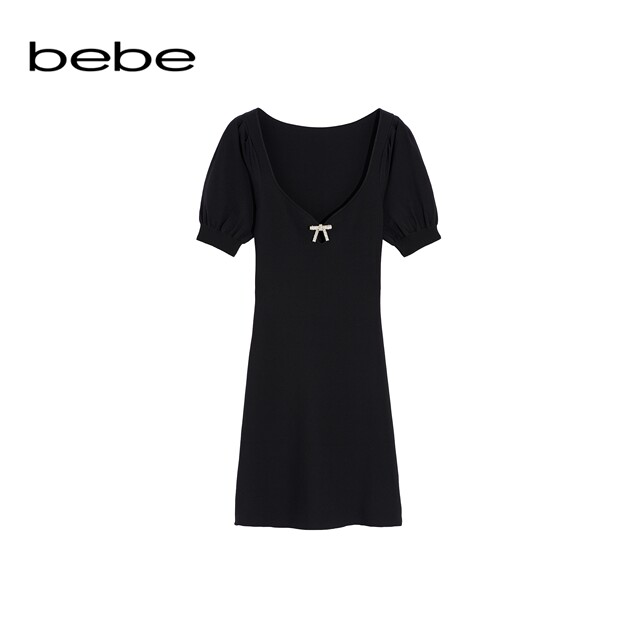 bebe spring and summer series women's drop collar diamond button ...