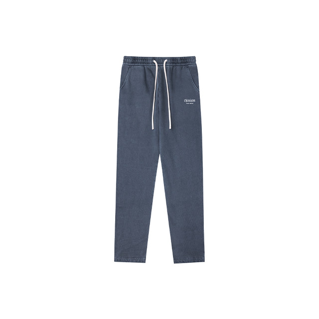 CHINISM trendy men's heavyweight 500G distressed sweatpants men's ...
