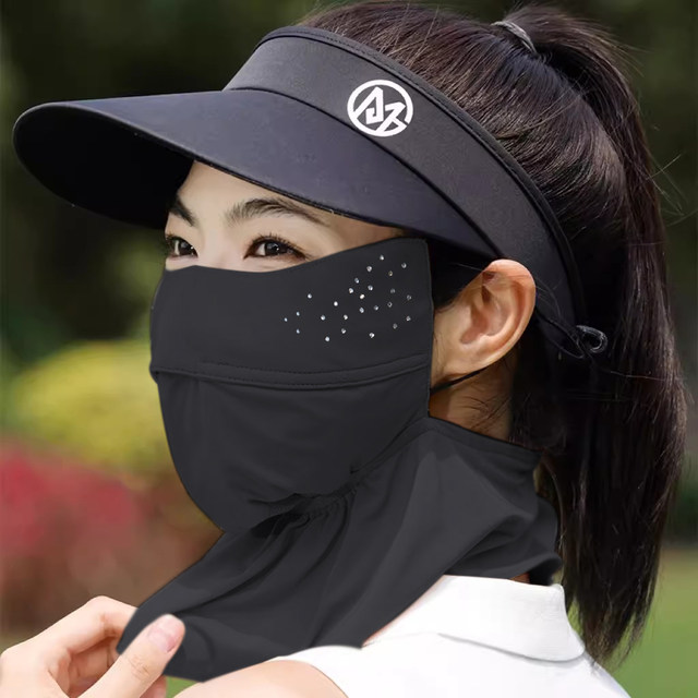 Golf sunscreen women's face covering anti-UV sunshade face mask outdoor ...