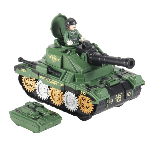 Children's ejection tank car can launch shells armored military model ...