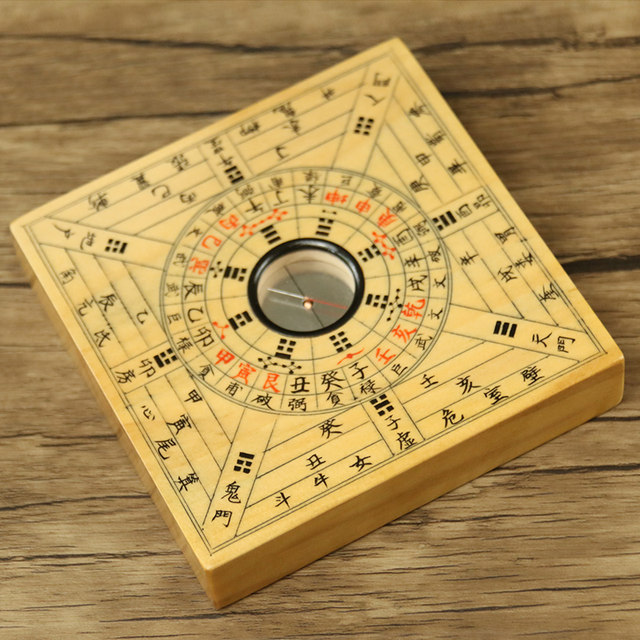 Handmade ginkgo wood compass, high-precision portable three-inch ...