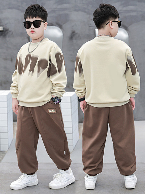 Fat boy sweater set plus fertilizer, increase autumn, new youth loose ...