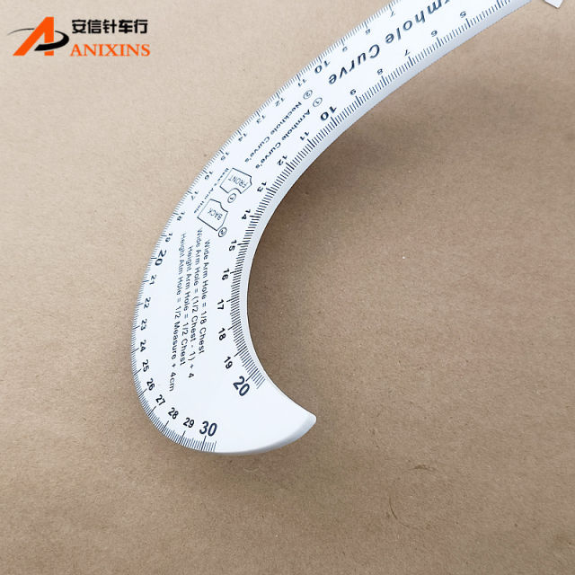 Eight-piece sleeve sleeve ruler for clothing design, sleeve hole curve ...
