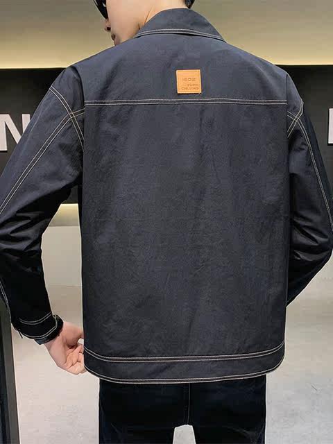 Fashionable brand men's work jacket 2025 spring and autumn new Korean style fashion handsome men ...