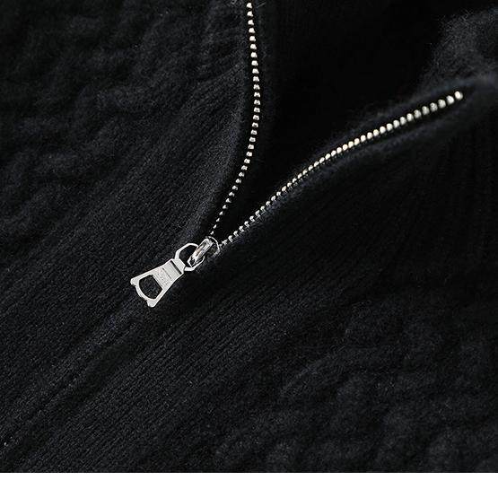 Qi Chao is full of craftsmanship! Heavy thickened cashmere zipper ...