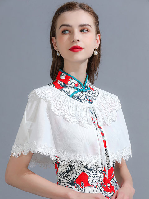 Mesh cape shawl summer skirt with thin shoulders and small shawl jacket ...