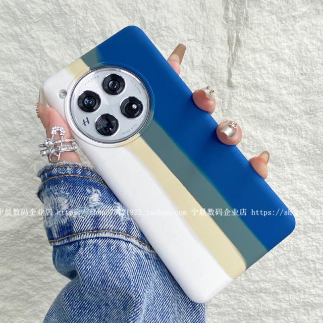 Suitable for OnePlus 12 rainbow mobile phone case 1+12 liquid silicone 1+11 protective cover ...