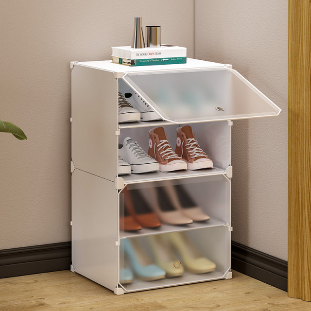 Simple dormitory shoe rack for rental housing, dust-proof shoe storage ...