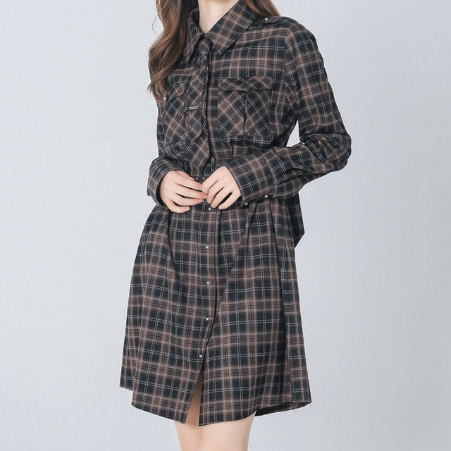 D-HARRY/Dihari autumn new versatile coffee-colored dress for women to ...