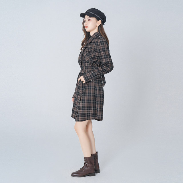 D-HARRY/Dihari autumn new versatile coffee-colored dress for women to ...