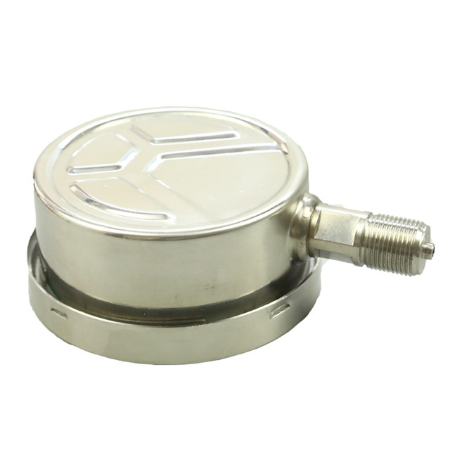 YN100BF stainless steel shock-resistant pressure gauge 304/316L joint case corrosion resistance ...